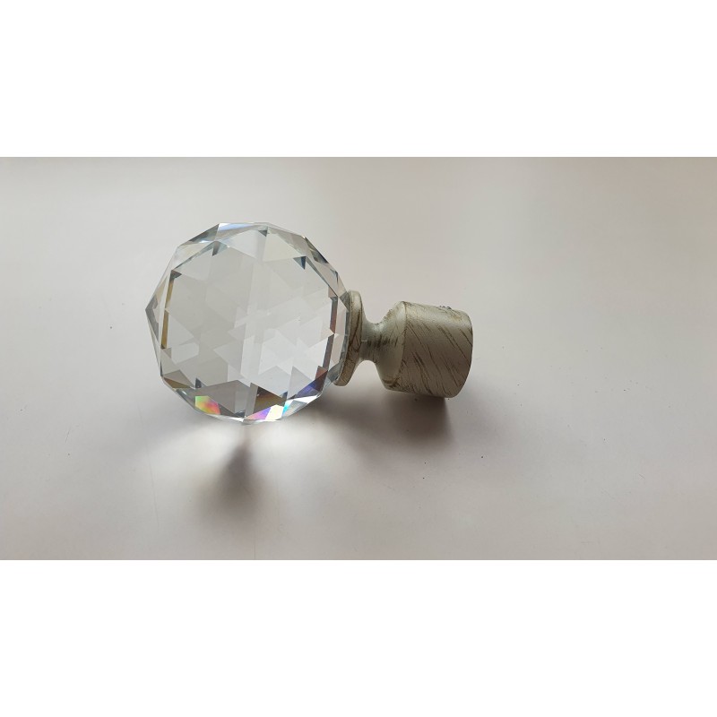 Balto aukso 19mm Crystal oval antgalis Spalvų grupės Baltas auksas